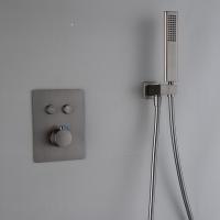 China Concealed Tap Bath Shower Mixer Set Matte Black Wall Mounted for sale