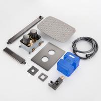 China Concealed Wall Mounted Shower Set Black Finish 0.1-1.6MPa Water Pressure for sale