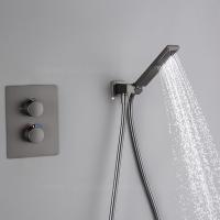 China Concealed Wall Mounted Shower Set Black Finish 0.1-1.6MPa Water Pressure for sale