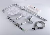 China Dual Handle Bath Shower Mixer Set , Chrome Wall Mounted Shower Faucet Kits for sale