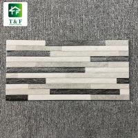 China Exterior Glazed Ceramic Tiles 20 X 40 Black Mix White Color for sale