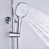 China Thermostatic Single Handle Round Shower Set Brass Body Chrome Finished for sale