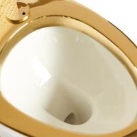 China Gold Plated Ceramic One Piece Toilet Sanitary Wares Washdown Toilet Bowl for sale