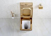 China Siphon Flushing Bathroom Toilet Bowl , Diamond shape One Piece Western Toilet for sale
