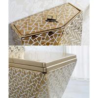 China Siphon Flushing Bathroom Toilet Bowl , Diamond shape One Piece Western Toilet for sale