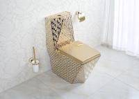 China Siphon Flushing Bathroom Toilet Bowl , Diamond shape One Piece Western Toilet for sale