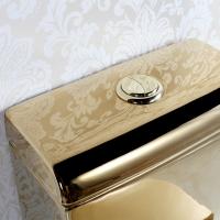 China Water Saving Sanitary Gold Toilet Set Washdown Flushing 720x370x800mm for sale