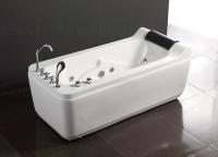 China Indoor Rectangle Bathroom Jacuzzi Tub 110V/ 220V White Acrylic for sale