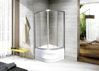 China Tempered Glass Sliding Bathroom Shower Enclosure Arc Shape  Aluminum Framed for sale