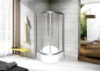 China Tempered Glass Sliding Bathroom Shower Enclosure Arc Shape  Aluminum Framed for sale