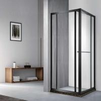 China OEM Square Frameless Shower Cabin Tempered Glass Hinge Door for sale