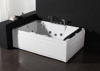 China Indoor Rectangle Bathroom Jacuzzi Tub 110V/ 220V White Acrylic for sale