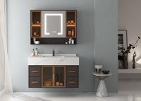 China Modern Luxury Wall Hung Floating Bathroom Vanity Units Cabinet HD Smart LED Silver Mirror for sale