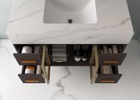 China Modern Luxury Wall Hung Floating Bathroom Vanity Units Cabinet HD Smart LED Silver Mirror for sale