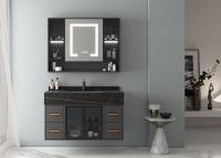 China Modern Luxury Wall Hung Floating Bathroom Vanity Units Cabinet HD Smart LED Silver Mirror for sale