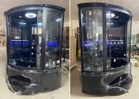 China Bathroom Aluminum Frame Tempered Glass Black Steam Shower Enclosure Room for sale