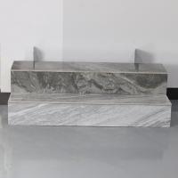 China Non Slip Stairs Glazed Tiles Light Gray Marble Look Design Staircase Tiles for sale