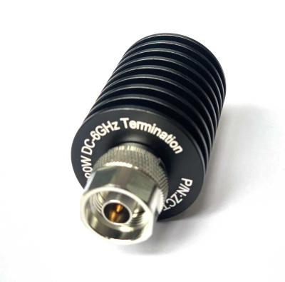China Cu 20W SMA 50 Ohm Terminator Black Anodizeing DC 6GHz for sale