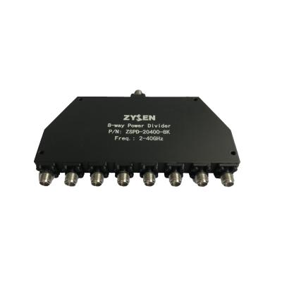 China 2G to 40GHz 30W 8 Way Power Divider RoHS 8 Way RF Splitter for sale