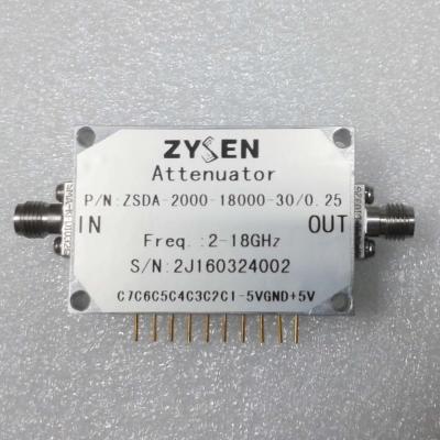 China 2GHz to 18GHz  30dB  Microwave Variable Attenuator step 0.25dB for sale