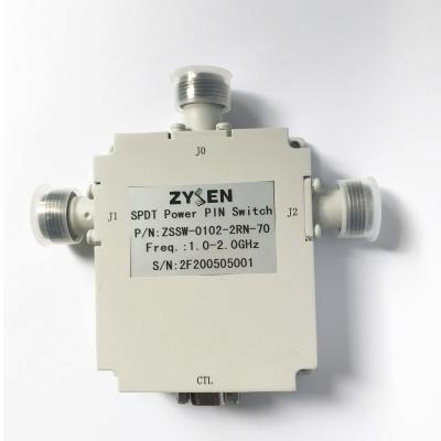 China 1 to 2.0GHz SPDT PIN Diode Switch High Power 70W N Female Connector for sale