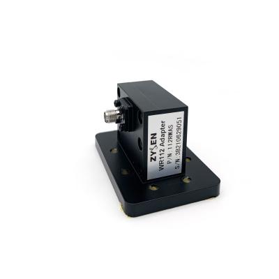 China 8 Holes Flange WR112 Waveguide 7.05 to 10GHz SMA Right Angle Adapter for sale