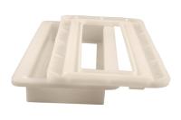 China Polypropylene PU White Chrome Air Filter Cover 139mm*114mm Antimildew for sale