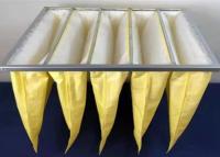 China F7 Fiber Filter Bag 5.33cm/s Velocity , Superfine fibre Air Filter Element for sale
