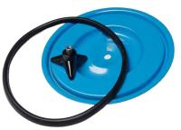 China Three Piece Anti Spray Air Filter Covers Plate With Round Rubber Ring Triangular Handle for sale