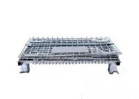 China Logistics Express Sorting Storage Metal Pallet Cage Belt Pulley Foot Movable for sale
