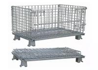 China Workshop Shelf Of Belt Wheel Metal Cages And Pallets Folding for sale