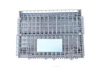 China Storage Folding 6mm Metal Pallet Cage Turnover Box Plastic Spraying for sale
