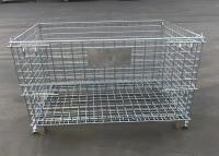 China Foldable Storage Frame Odm Wire Mesh Pallet Cages Without Wheels for sale