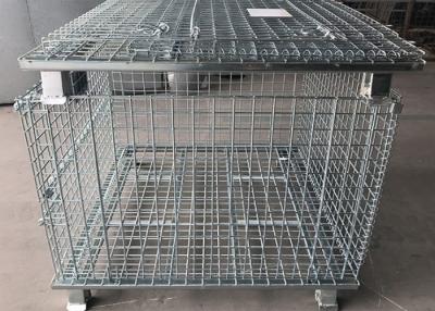China Conventional 6.4mm Galvanized Metal Pallet Cage for sale