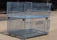 China 50 * 50 Hot Dip Galvanized Metal Pallet Cage Multifunctional Storage Frame for sale