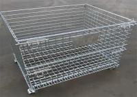China Folding Frame Storage Q235 Metal Pallet Cage For Security for sale