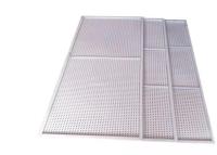 China 0.6mm Wire Metal Decorative Mesh Fixed On Wall Orifice Plate Display Stand for sale