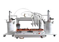 China Four Head Silicone Glue Coating Machine Double Barrel Double Station for sale