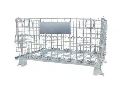 China Turnover Storage 4.0mm Foldable Wire Mesh Basket for sale