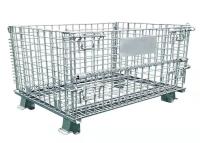 China Galvanized 350kg Foldable Wire Mesh Cage Stacking Iron Frame Butterfly for sale