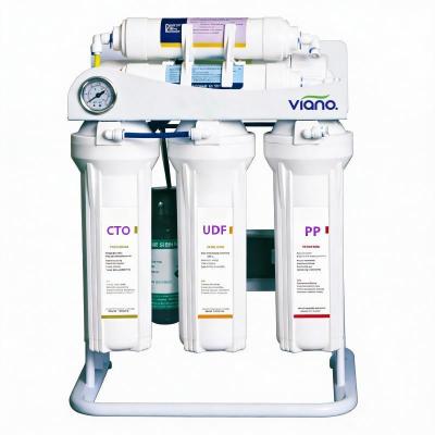 China Iron Frame Under Sink RO Water System 6 Stage Filtration 3.0G Pressure Tank 50-400GPD for sale