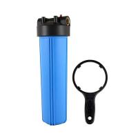 China 20x4.5 Big Blue Whole House Water Filter Housing 1 Inch Inlet Universal Sediment Carbon Cartridge for sale