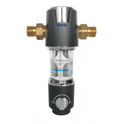 China 5T/H Whole House Stainless Steel Backwash Sediment Pre Filter 40μm with Pressure Monitor for sale