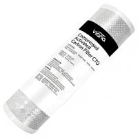 China CTO Compression Activated Carbon Filter Cartridge 243mm x 68mm Universal Fit for Cleaner Water for sale