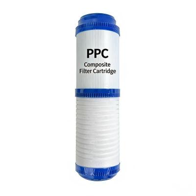 China PPC Composite Filter Cartridge 2-in-1 PP Sediment Carbon Block Pre-Filtration 10 Inch for sale
