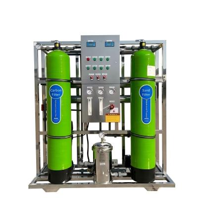 China 1000LPH Commercial RO Water Treatment System with 2-Stage FRP Pretreatment for sale