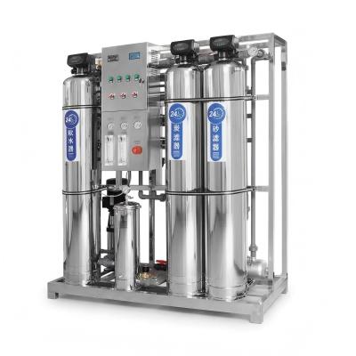 China 1000LPH Stainless Steel RO Plant with 3-Tank Pretreatment and Automatic Valve Control for sale