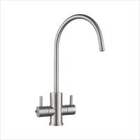 China Dual Outlet Lead-Free Stainless Steel RO Drinking Water Faucet for sale