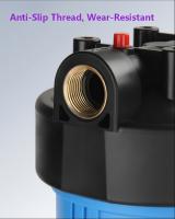 China 10-Inch Premium Water Filter Housing with Dual O-Ring & Brass Ports for sale