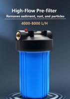 China 10-Inch Premium Water Filter Housing with Dual O-Ring & Brass Ports for sale